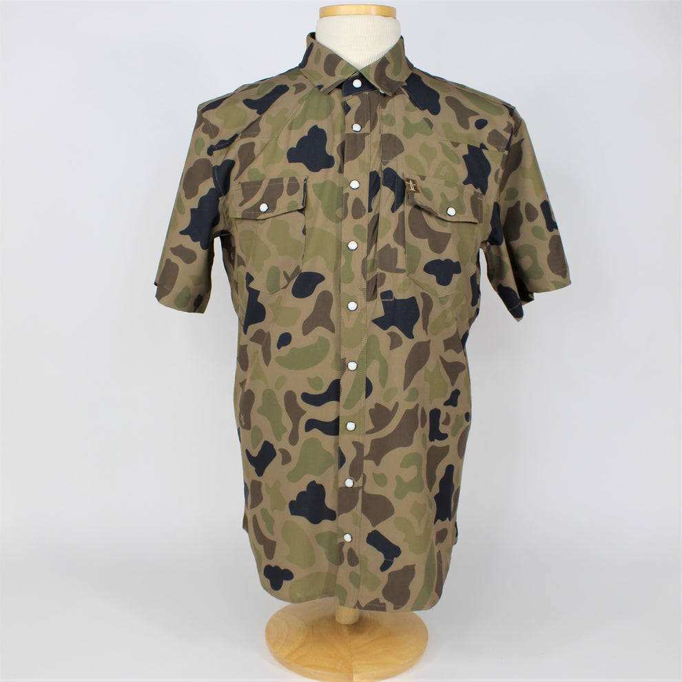 Performance S/S Pearl Snap - Camo – Houston Livestock Show and Rodeo™